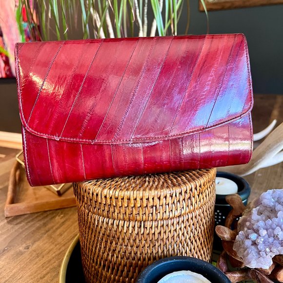 Victory | Bags | Vintage Victory Genuine Eel Skin Clutch Purse | Poshmark